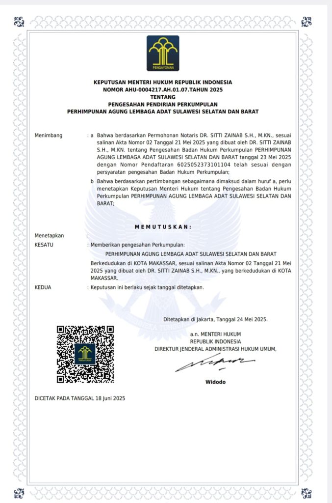 PALASARA Kini Sah Secara Hukum: Tonggak Penting Bagi Marwah dan Masa ...